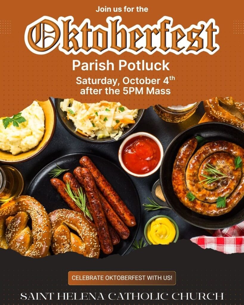 October 4th, Oktoberfest Potluck | Saint Helena Catholic Church
